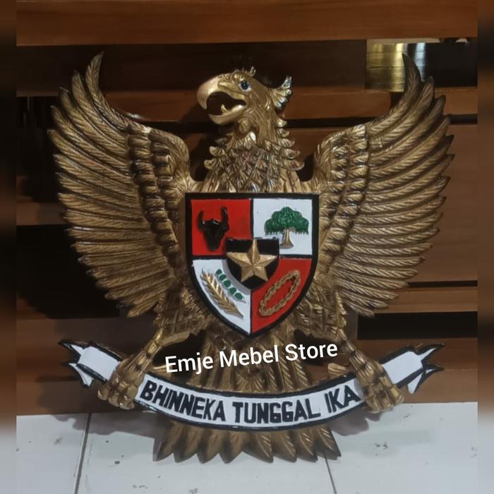 Jual lambang garuda pancasila burung garuda jati hiasan dinding kayu ...