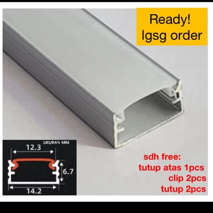 Jual Led profile cover alumunium Tipe u / Led profile cover led strip U ...