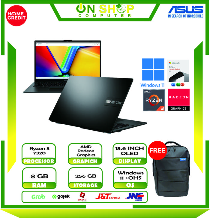 Jual Asus Vivobook Go 15 E1504FA OLED AMD Ryzen 3 7320 RAM 8GB 256GB ...
