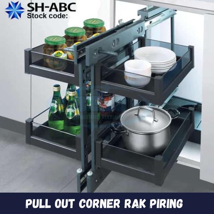 Jual Rak Piring Sudut Pull Out Corner Cabinet Basket - Jakarta Barat ...