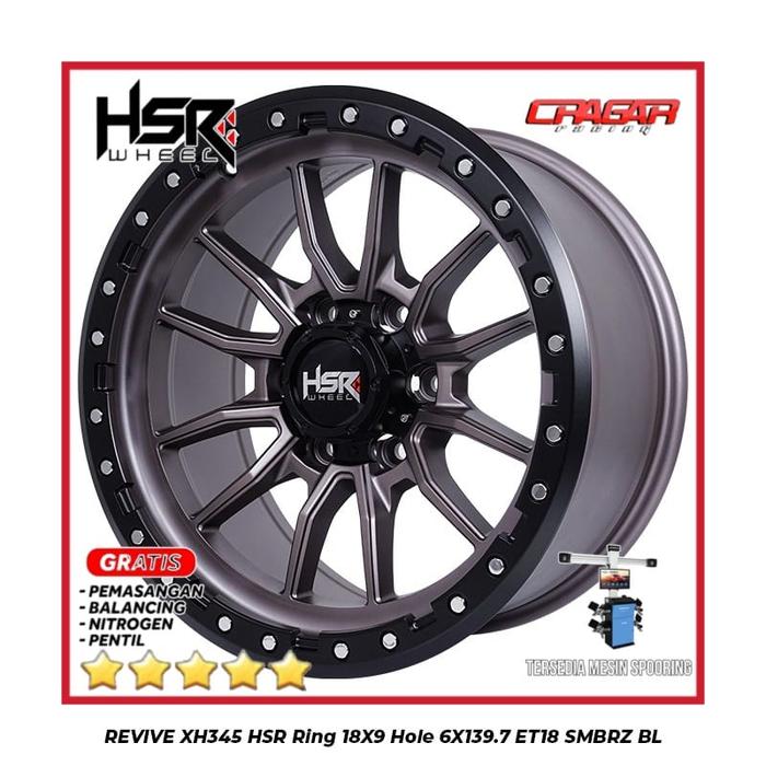 Jual Velg racing r18 HSR REVIVE bronze buat Dmax fortuner triton pajero ...