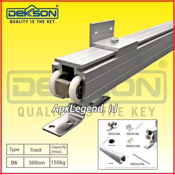 Jual Rail Sliding Dekson D6 3M Rel Pintu Geser Gantung Aluminium ...