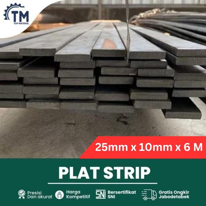 Jual Plat Strip Besi 10mm x 25mm Panjang 6 Meter SNI Besi Flat Bar ...