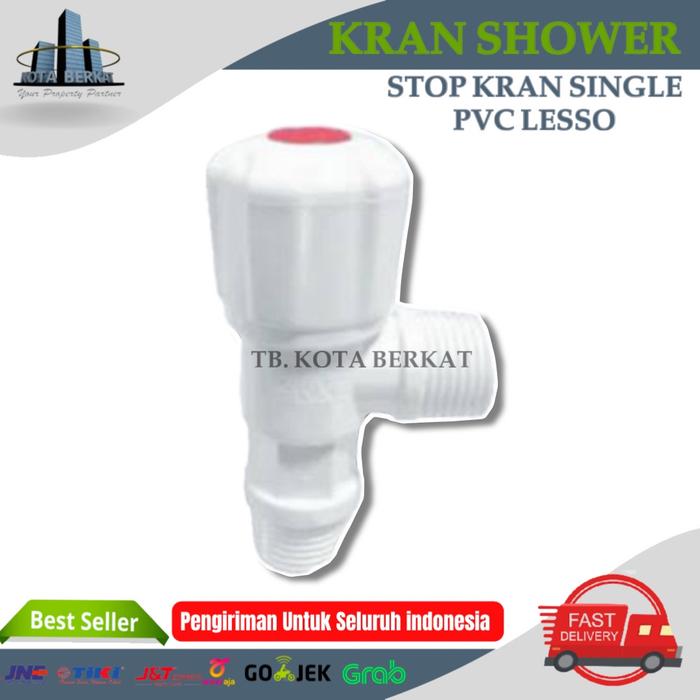 Jual KRAN AIR SHOWER PVC MODEL PUTAR 1/2 IN LESSO / KRAN CABANG T PVC ...