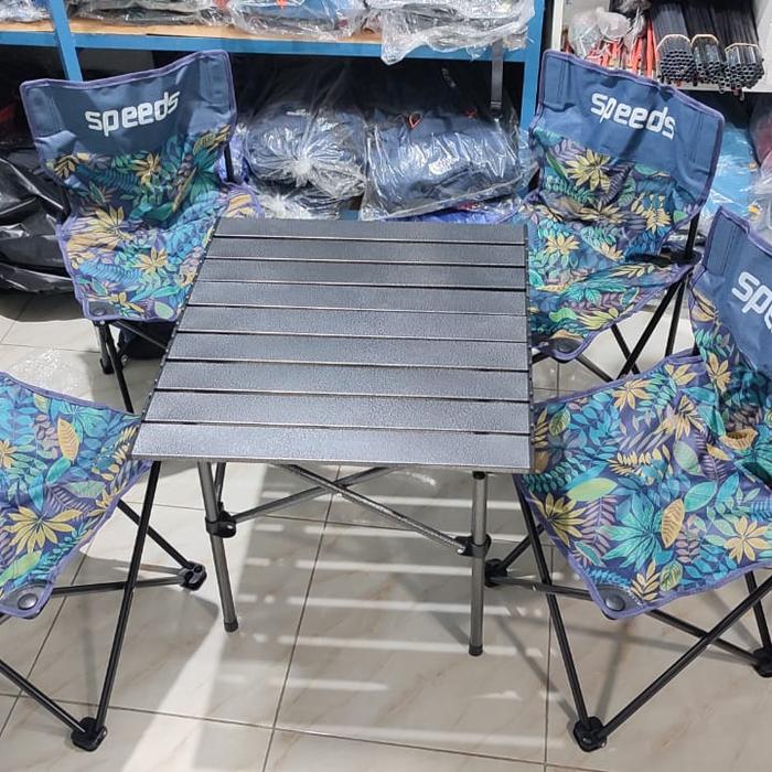 Jual kursi meja lipat portable camping kursi meja lipat outdoor 1 set ...