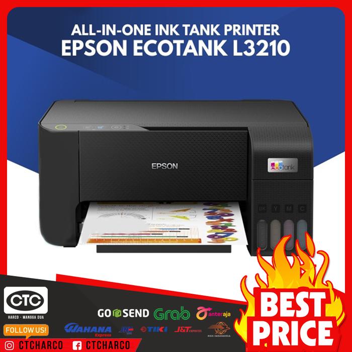Promo Printer EPSON EcoTank L3210 A4 All in One-EPSON L3210 Ink Tank ...