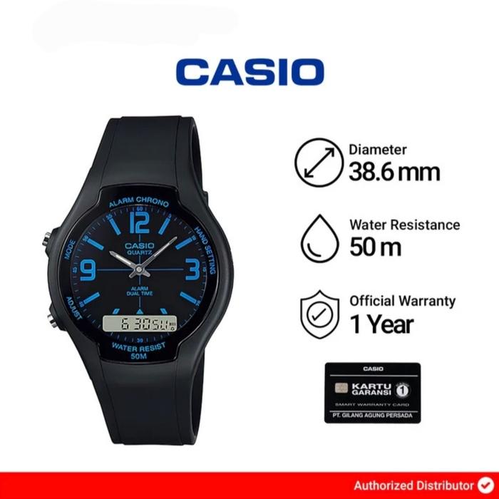 Promo Jam Tangan Pria Casio AW-90H-2BVDF / AW-90H-2B Original - Kota ...