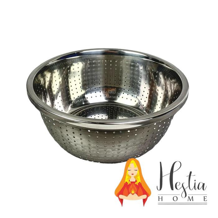 Promo HOME PRO Baskom Lubang Besar Stainless Steel Tebal 28 30 CM ...