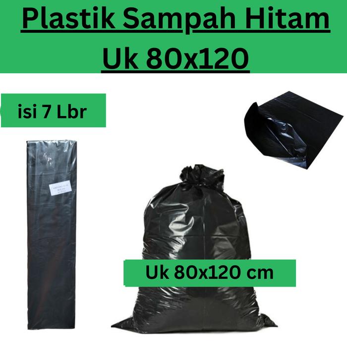 Jual Sampah Plastik Hitam Ukuran 80x120, Trash Bag, Kantong Sampah ...