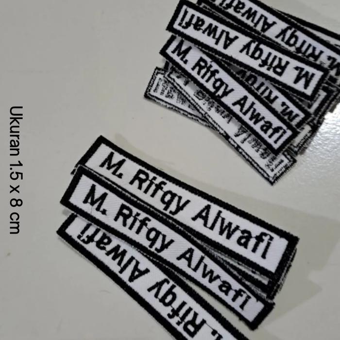 Jual Bordir nama untuk Pesantren / Bordir label penanda baju pakaian ...