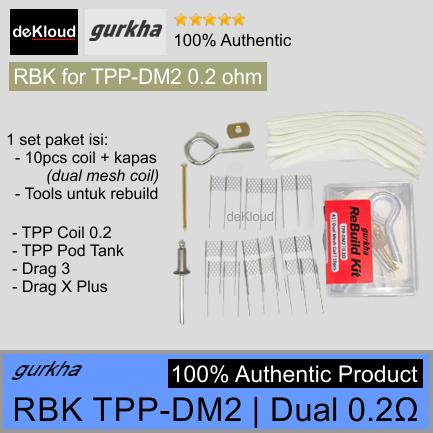 Promo Gurkha RBK for TPP-DM2 0.2 ohm Coil Mesh | Rebuild Kit Drag 3 X 0,2 - Kota Tangerang ...