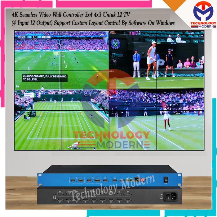 Jual 3x4 Video Wall Controller 4x3 For 12 TV (5 In 12 Out) With Android ...