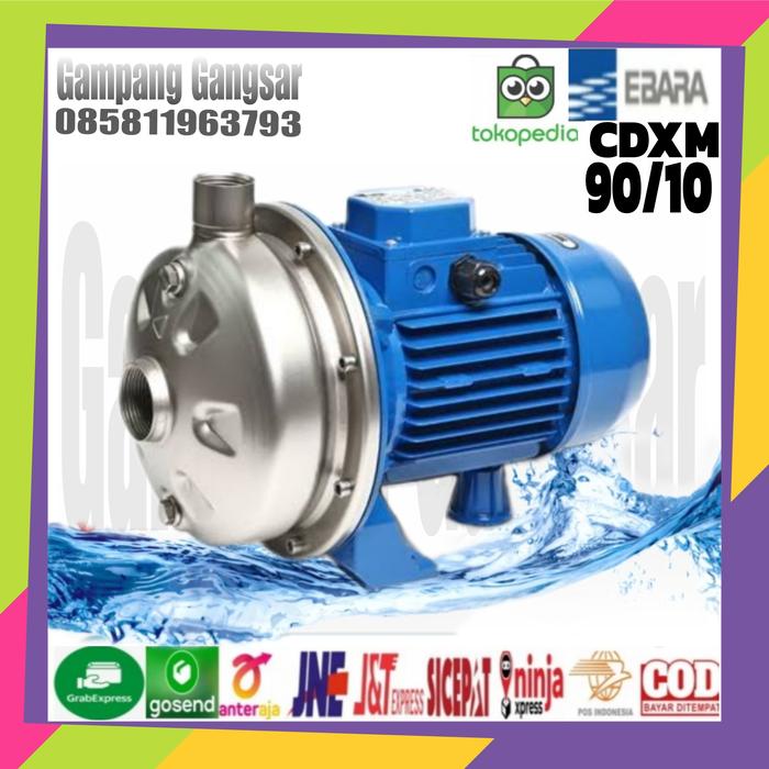 Jual pompa ebara centrifugal stainless stell CDXM 90/10/1KW/0.75KW/220V - Jakarta Barat ...