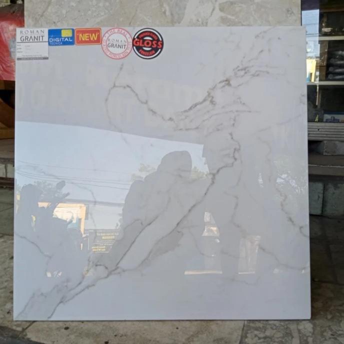 Jual Keramik Lantai Putih Motif Carara 60x60/Keramik Motif Marmer Putih ...