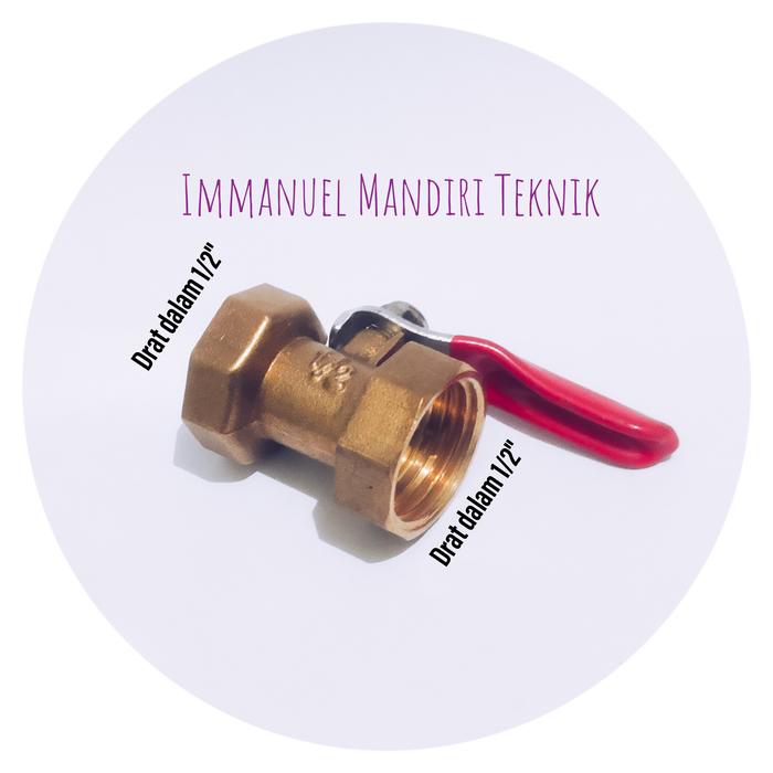 Jual Ball valve drat dalam 1/2 / Mini valve / Stop kran female 1/2 ...