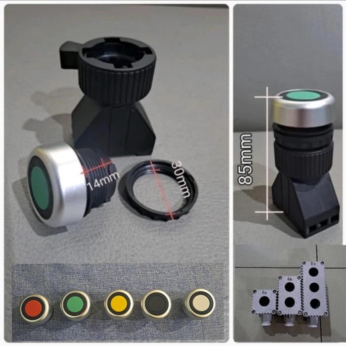 Jual explosion proof push button Q30mm NO NC Green - Jakarta Barat ...