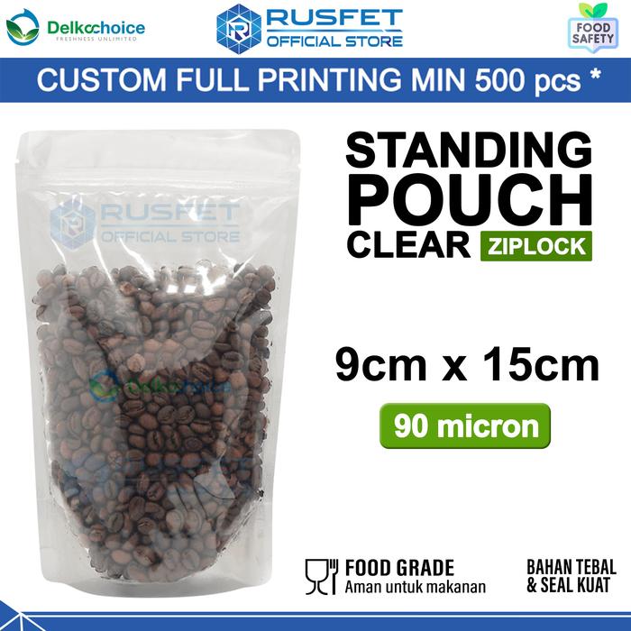 Jual Standing Pouch CLEAR MATTE Plastik Kemasan Makanan Snack Cemilan ...