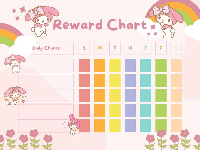 Jual reward chart weekly planner tabel reward anak jadwal pelajaran ...