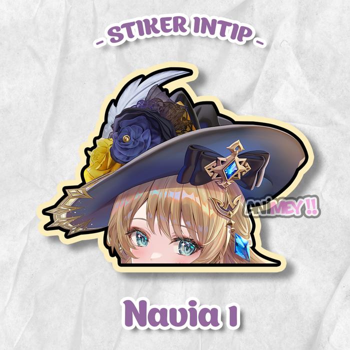 Jual Stiker Intip Navia Genshin Impact / Sticker Anime Waterproof - 1 ...