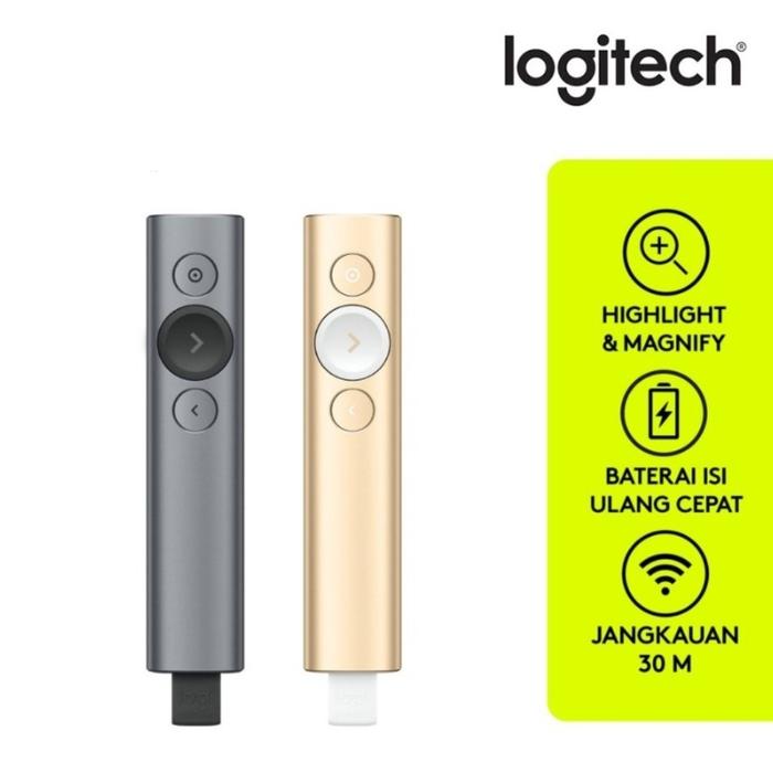 Jual logitech wireless presenter spotlight Bluetooth laser Pointer ...