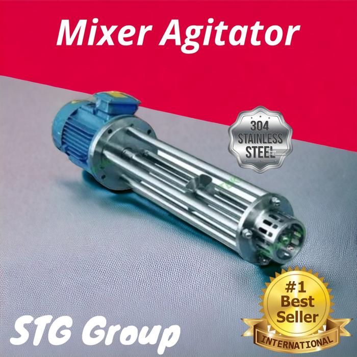 Jual agitator mixer 1hp 0,75kw 4 pole 3phase SS304 cairan kimia makan ...