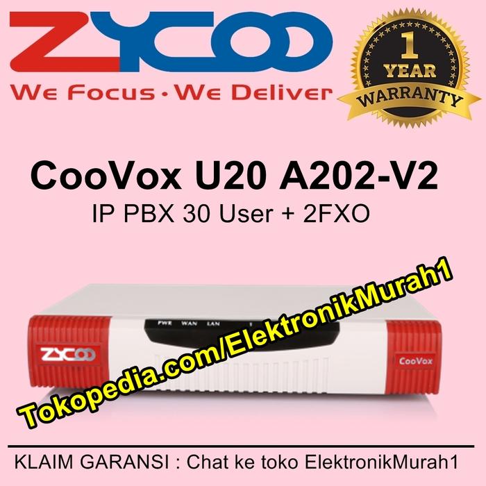 Jual IP PBX PABX Zycoo CooVox U20-A202-V2 [ IP PBX 30 User + 2 FXO ] - Jakarta Barat ...