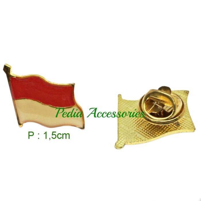 Jual Pin Bendera Indonesia Berkibar/Pin Bendera Merah Putih - kecil ...