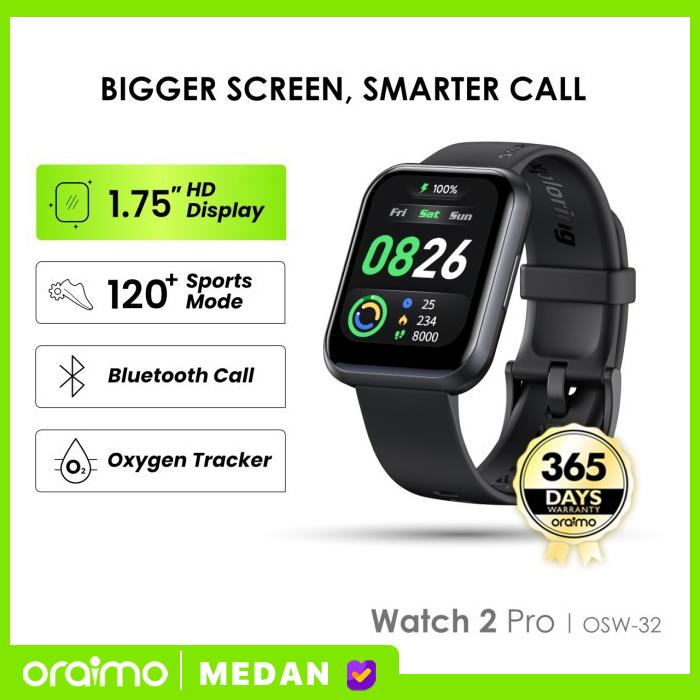 Promo Oraimo Watch 2 Pro Smartwatch 1.75'' Screen IP68 Waterproof OSW ...