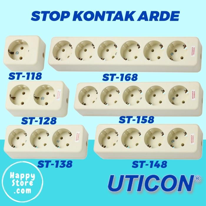 Jual Stop Kontak Arde UTICON 1-6 Lubang/ Terminal Kuningan/ Colokan Listrik - 2 Lobang - Jakarta ...