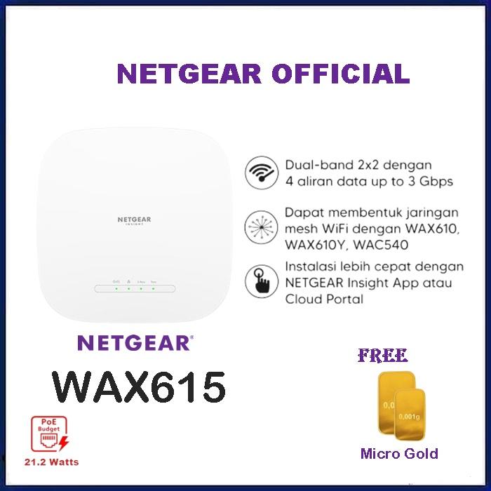 Jual Netgear WAX615 AX3000 Dual-Band PoE Multi-Gig Insight Managed WiFi ...