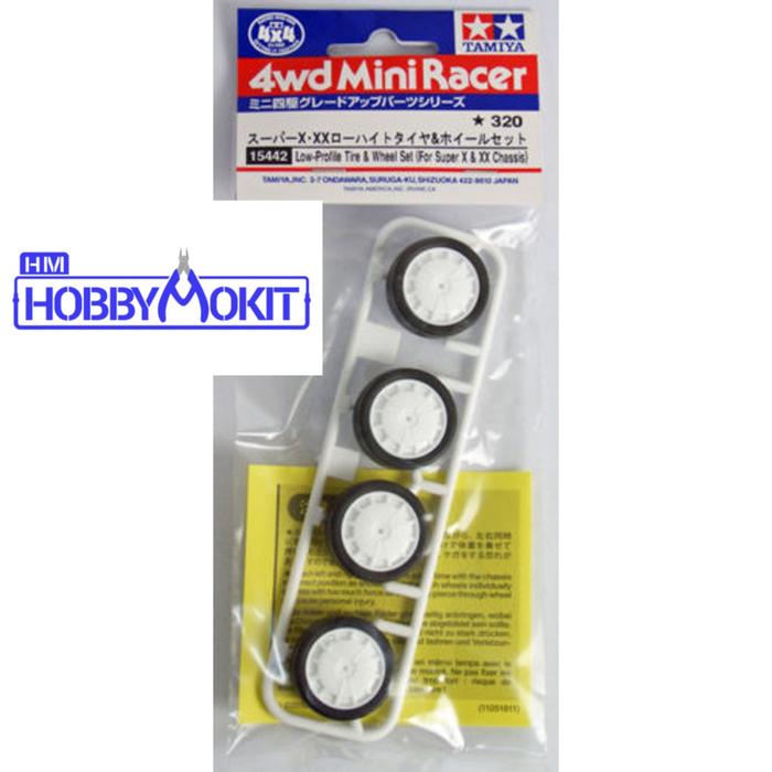 Jual Tamiya 15442 Mini 4WD Low-Profile Tire & Wheel Set for Super X ...