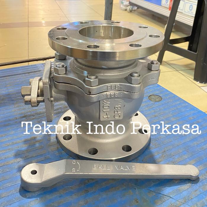 Jual Ball valve flange stainless steel ss 304 jis 10k 4" inch - Jakarta Barat - Teknik Indo ...