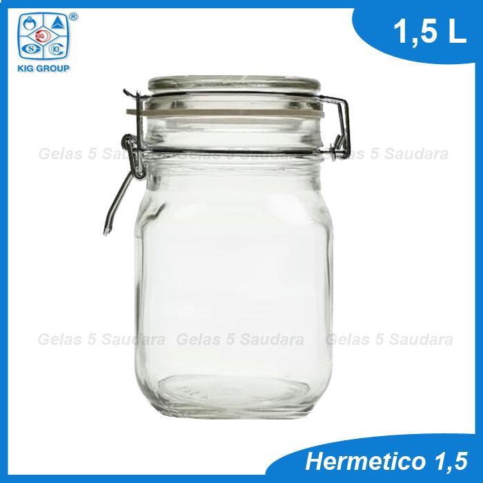 Jual Hermetico 1.5L/Jar Hermetico/Toples Kaca/Toples Kue/Toples Jar ...