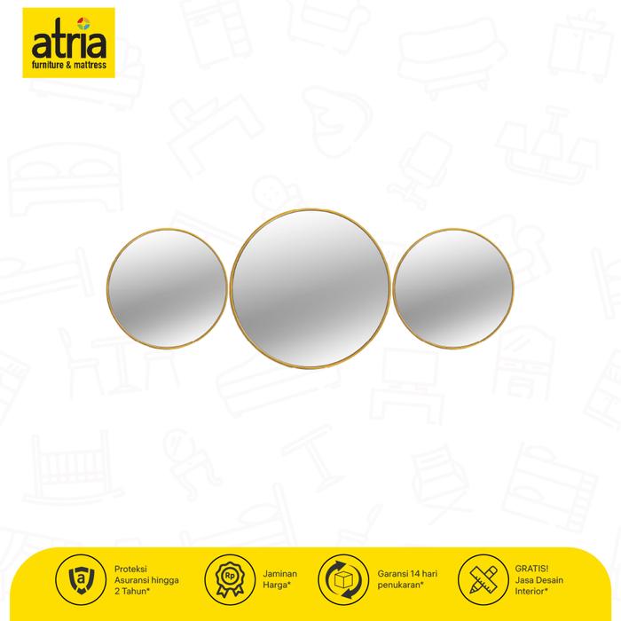 Jual Hiasan Dinding Plastik Kaca Atria Gwynne Set 3 Pcs Gold - Jakarta ...