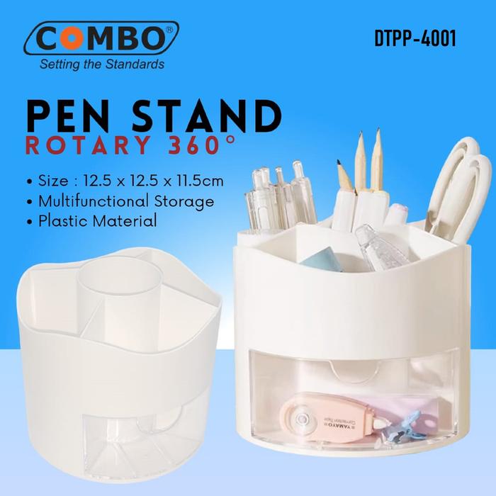 Jual Tempat Pulpen Meja / Pen Holder / Rak Serbaguna Putar / Tempat ...