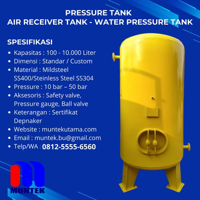 Jual Preasure Tank 1500 liter 2000 liter 2500 liter 3000 liter 4000 ...