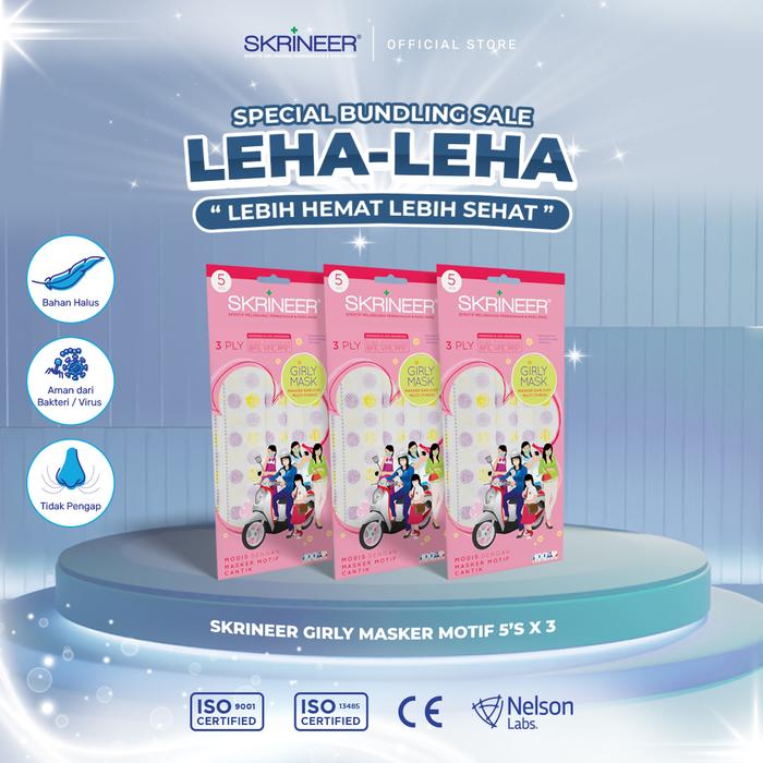 Promo SKRINEER GIRLY MASK 5S 3PLY(PAKET ISI 3) - Jakarta Timur ...