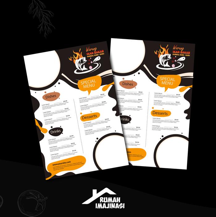 Jual JASA DESIGN FLYER / DAFTAR MENU MAKANAN / BROSUR CUSTOM - Kota ...