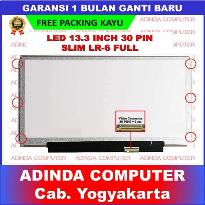 Jual LCD LED Laptop 13.3 Inch 30 Pin Slim Kanan Kiri 6 Baut - Kota ...