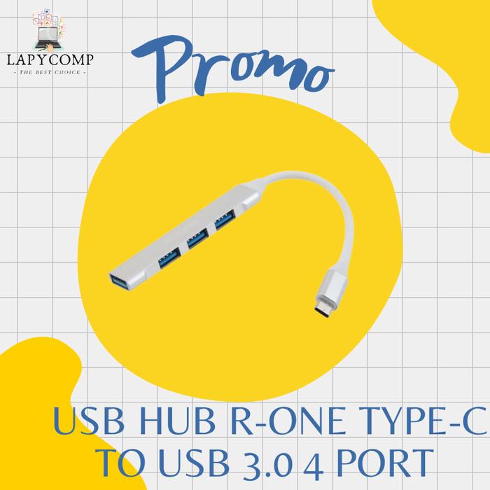 Jual PROMO USB HUB R-ONE TYPE-C TO USB 3.0 USB 4 PORT ADAPTOR ORIGINAL ...