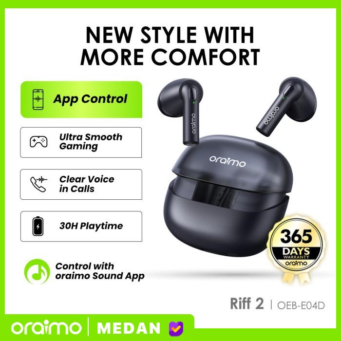 Jual Oraimo TWS Riff 2 Bluetooth Earphone v5.3 ENC IPX4 Super Bass OEB ...