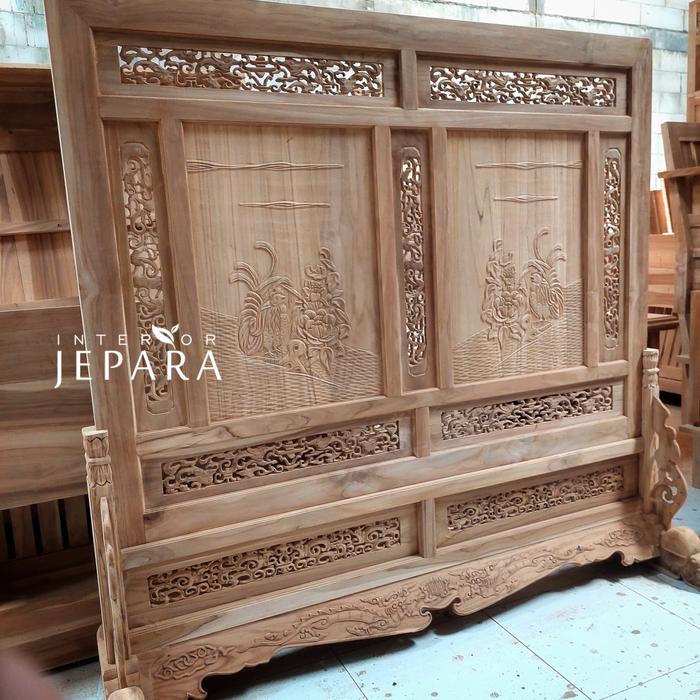 Jual Pembatas Ruangan Chinese Proud Ukiran Kayu Jati Tebal dan Kokoh ...