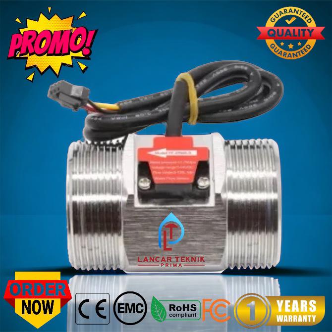 Jual Water Flow Sensor Stainless 1 in Flow sensor Air Panas 1 inch ...