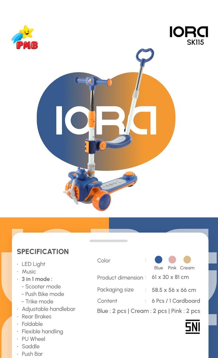Jual SCOOTER ANAK IORA SK115 PMB TOYS SK 115 - Jakarta Utara - Sinar ...