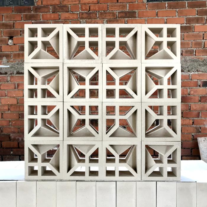 Jual roster beton minimalis putih, roster lubang, loster benton 20x20cm ...