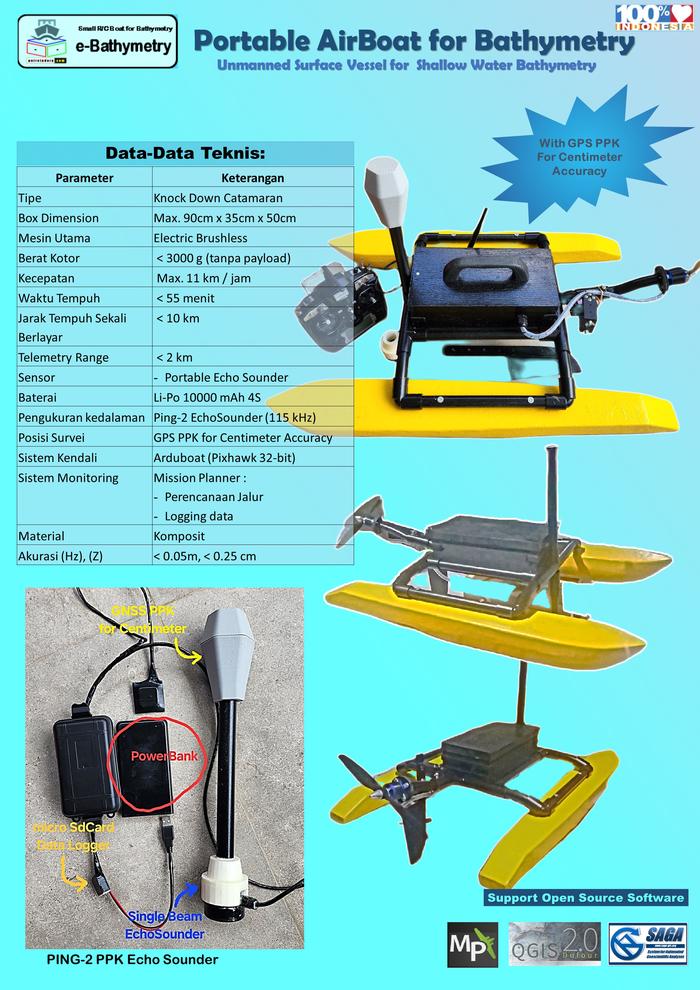 Jual Bathymetry Portable AirBoat with PPK Technology - Kota Yogyakarta - potretudara | Tokopedia
