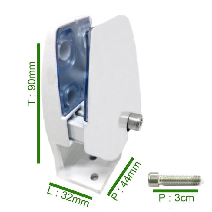 Jual Bracket Partisi Office Putih Penjepit Kaca Stand Pinggir Sekat ...