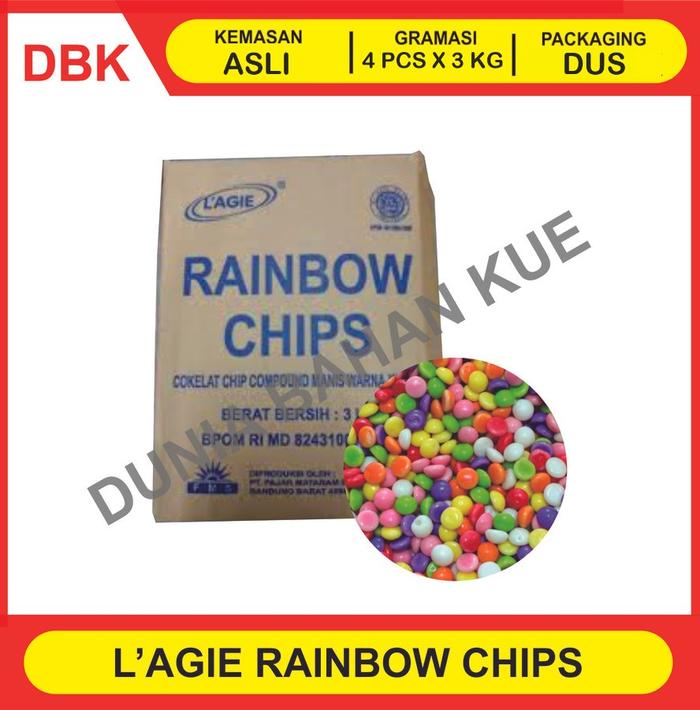Jual CHOCO CHIPS RAINBOW LAGIE 1/2 BULAT BOX 3 KG - 1 DUS 4 BOX - Kota Bandung - Dunia Bahan Kue ...