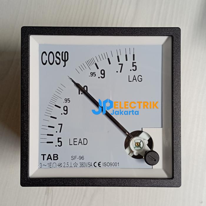 Jual Power Factor Cos Phi Meter Analog 96x96mm 380V AC 3 Phase 3 Wire ...