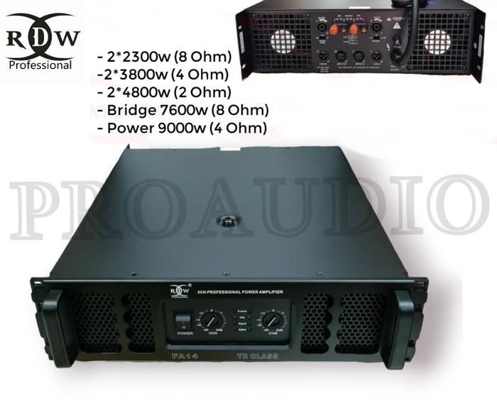 Jual Power Amplifier RDW FA 14 / FA14 Original Class TD Garansi Resmi ...